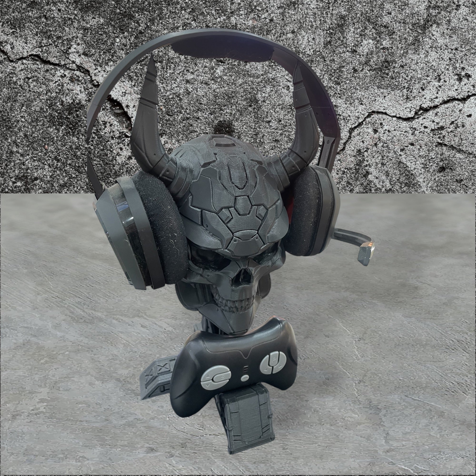Sci fi skull control and head phone holder – Killer Print Studios