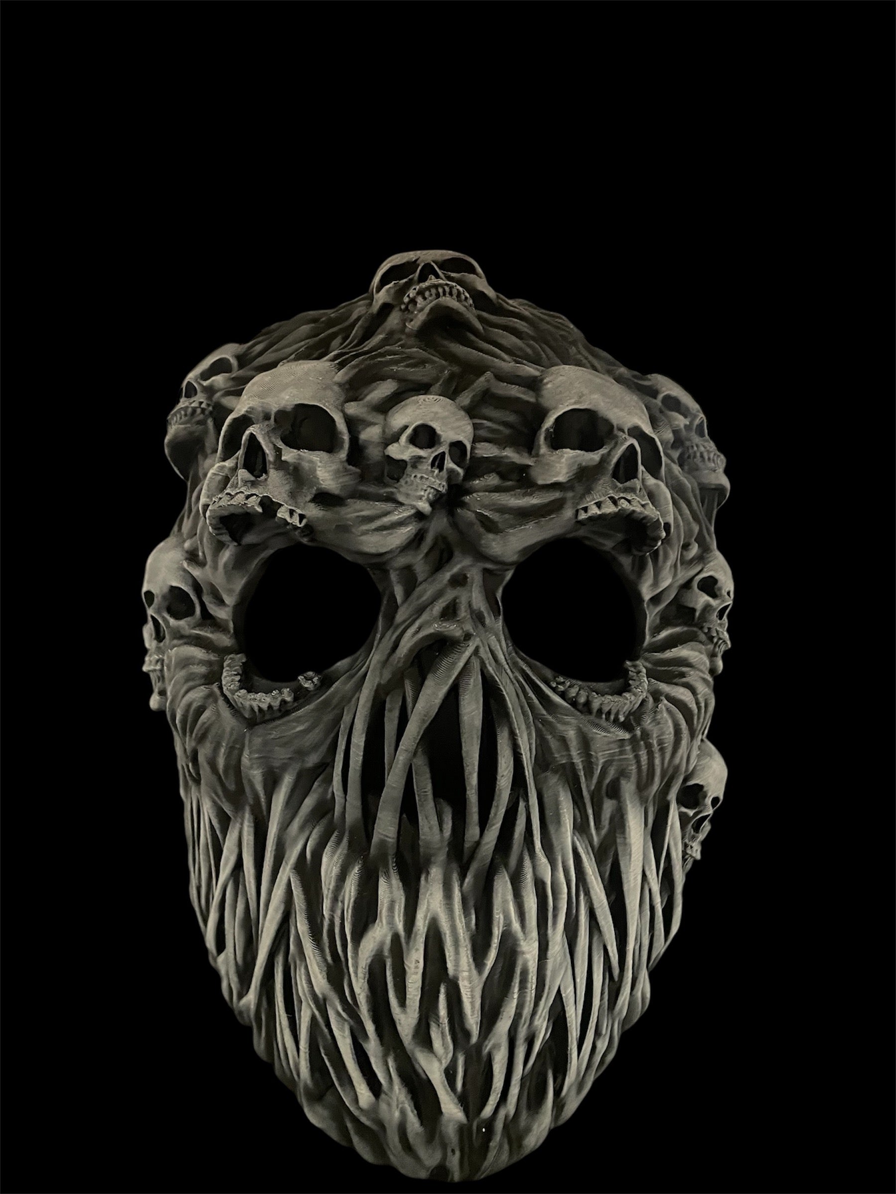 Ghoul Face grey/black mask – Killer Print Studios